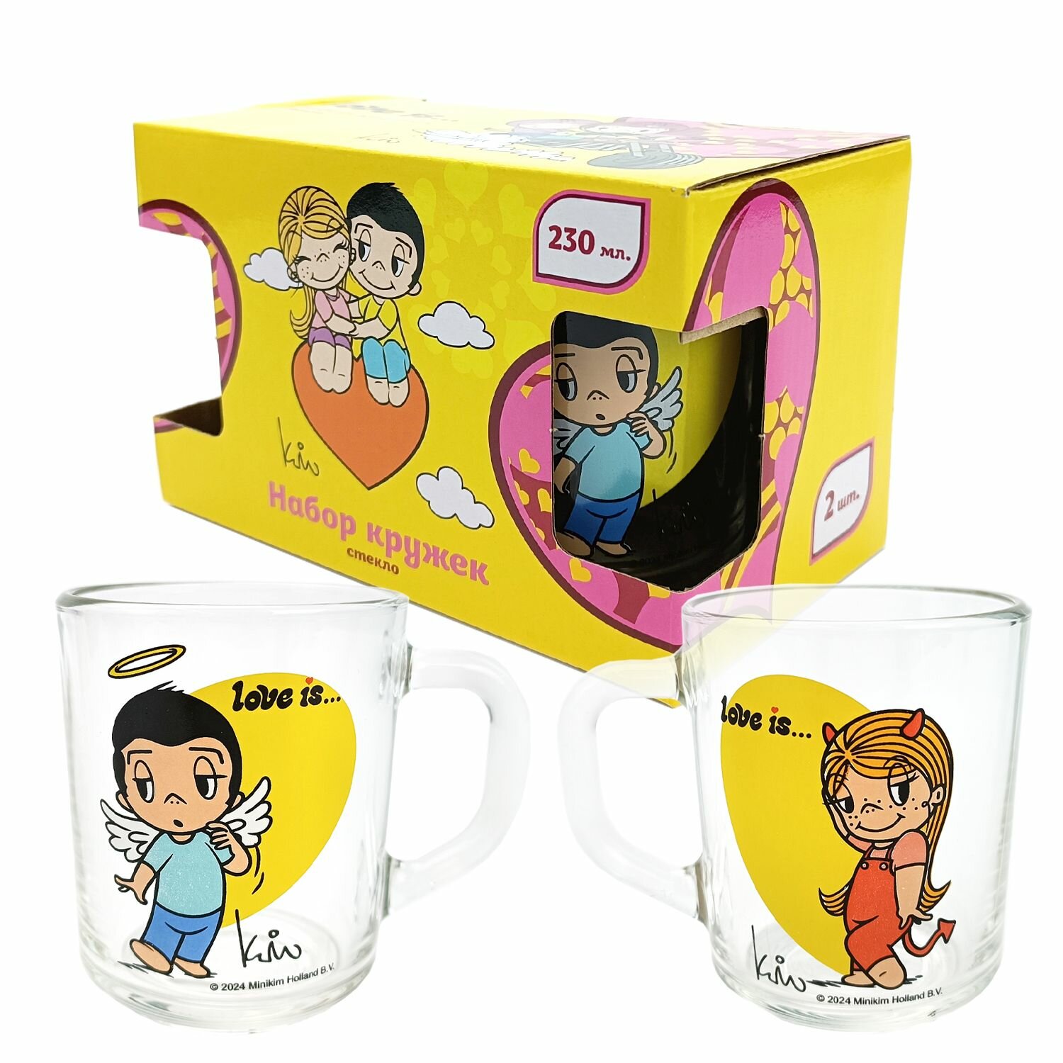 Набор кружек ND Play / Лав из / Love is.(две кружки в комплекте), 230 мл, стекло