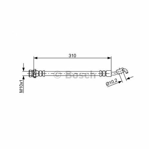 Шланг тормозной для автомобиля Kia Hyundai, BOSCH 1 987 481 891 (1 шт.)