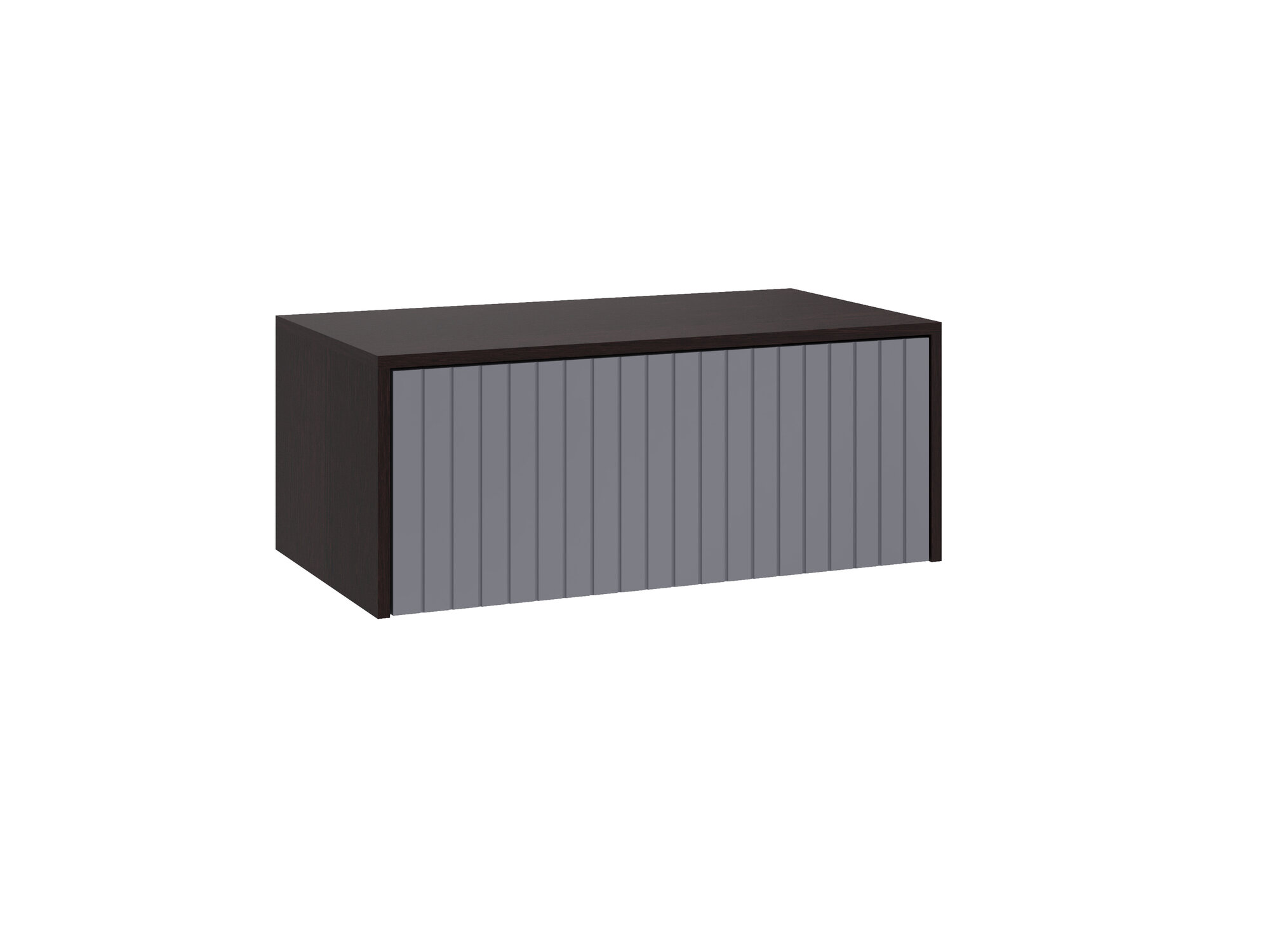 Антресоль №4 коллекции "BOSA" (802Х324Х440) Венге/Графит софт