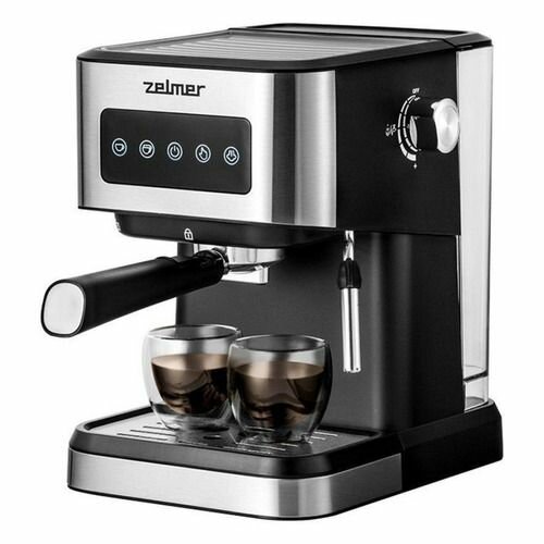 Кофеварка Zelmer ZCM6255, рожковая, серебристый / черный [71705558p]