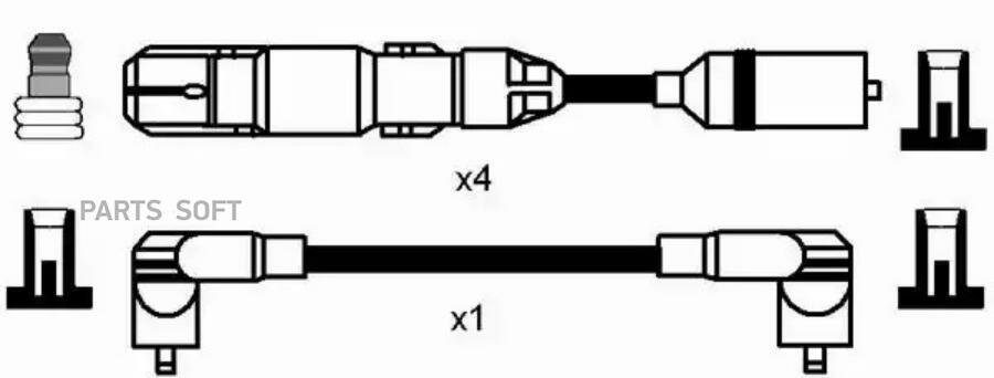 NGK-NTK 7318 Комплект в/в проводов RC-VW912 ()