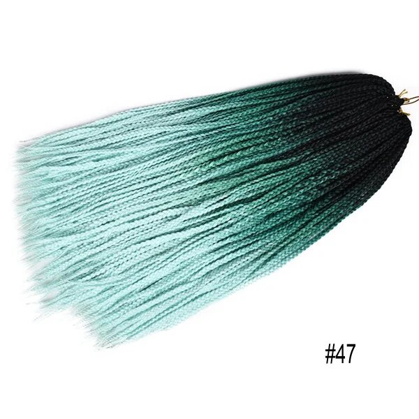 TOMO Синтетические косы 22 корня радужный омбре розовый красный 8 шт./лот, 47