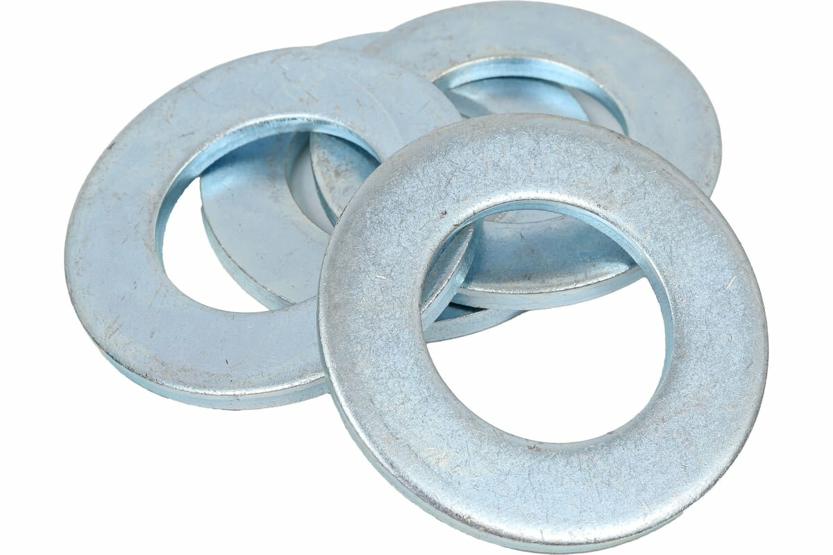 61153 Шайба ЦКИ DIN 125A М42, крепежная стальная шайба DIN стандарта, 10 шт для монтажа