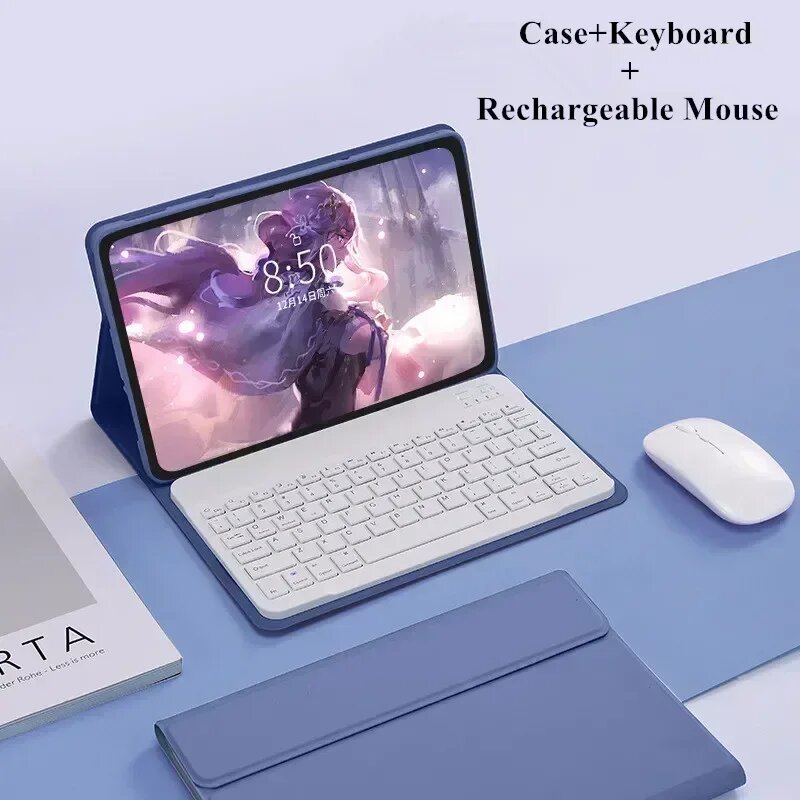 Клавиатура BMAD для Honor Pad MagicPad 2 12,3 дюйма English Portuguese, Purple and Mouse