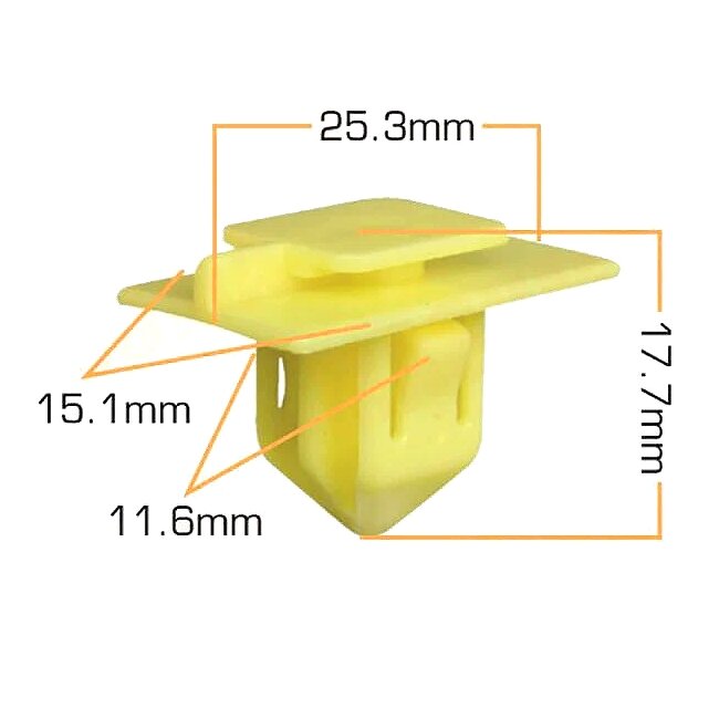 Клипсы крепежные автомобильные Toyota (OEM 90467-12075) KJ-1250, 10 шт.
