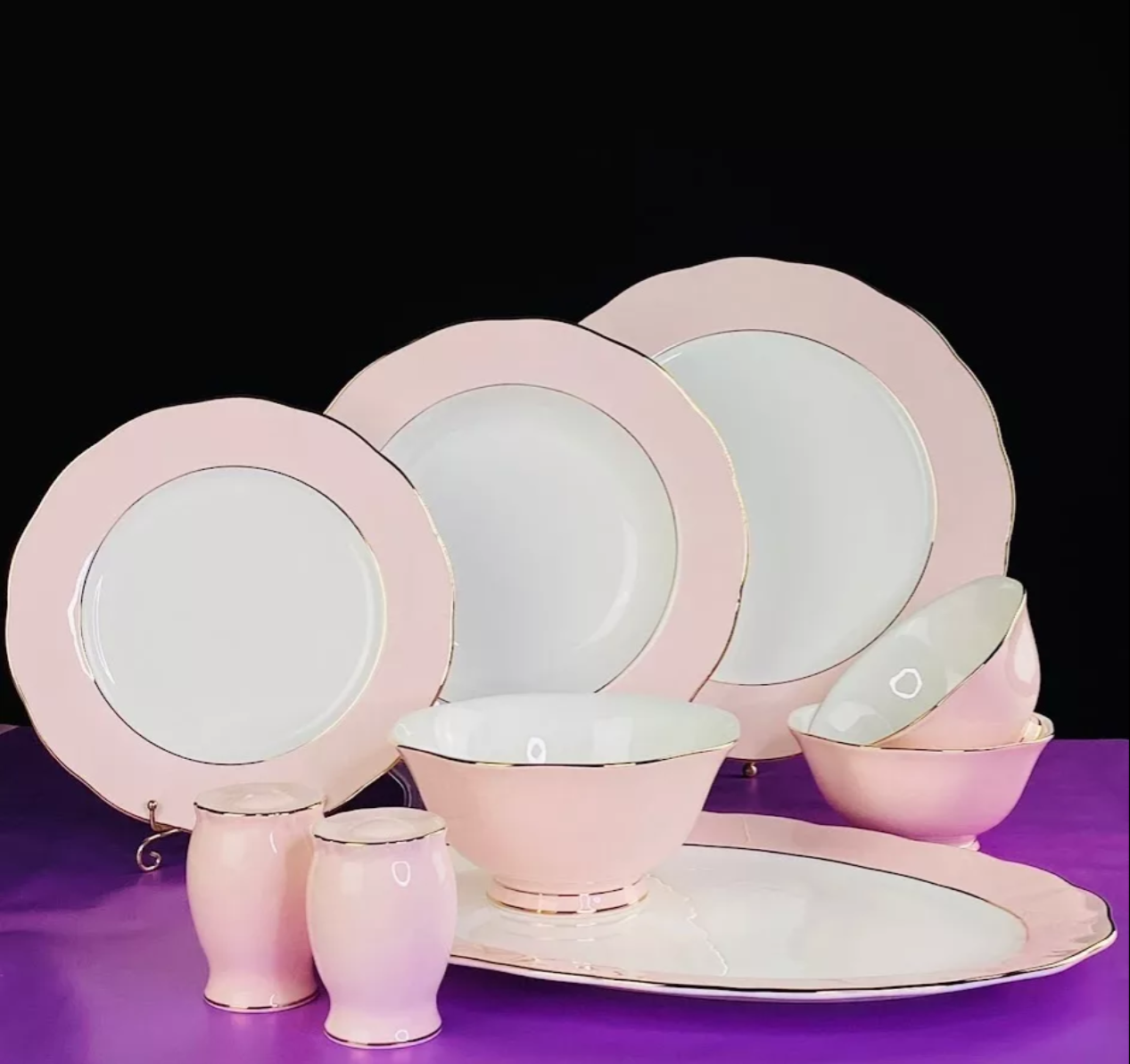 Обеденный сервиз 24пр. PINK Фарфор 108-362 118-108-362