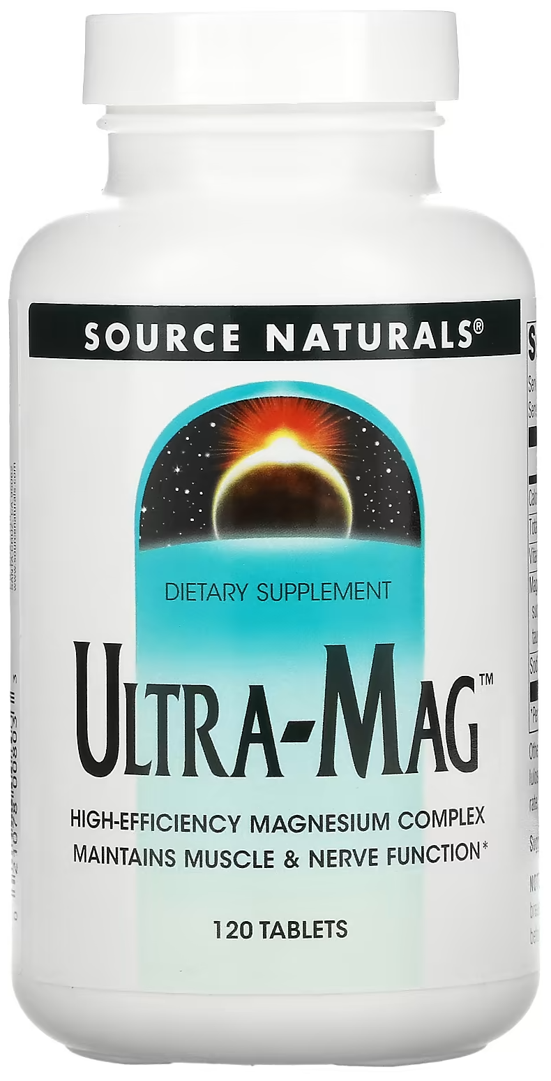 Спортивное питание Source Naturals "Ultra-Mag", без сахара, 120 штук