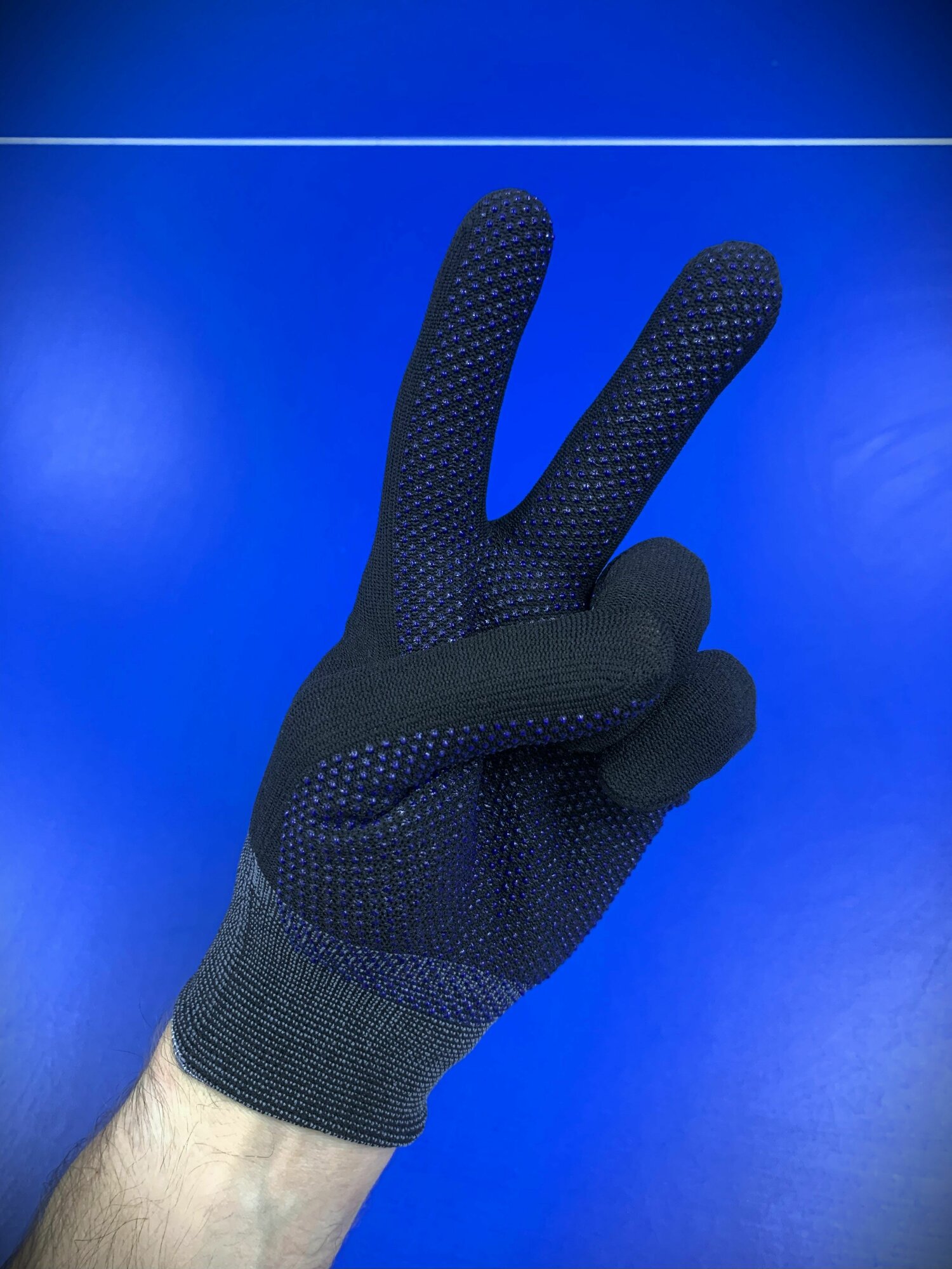 Чёткие перчатки 3 пары, L, чёрные.