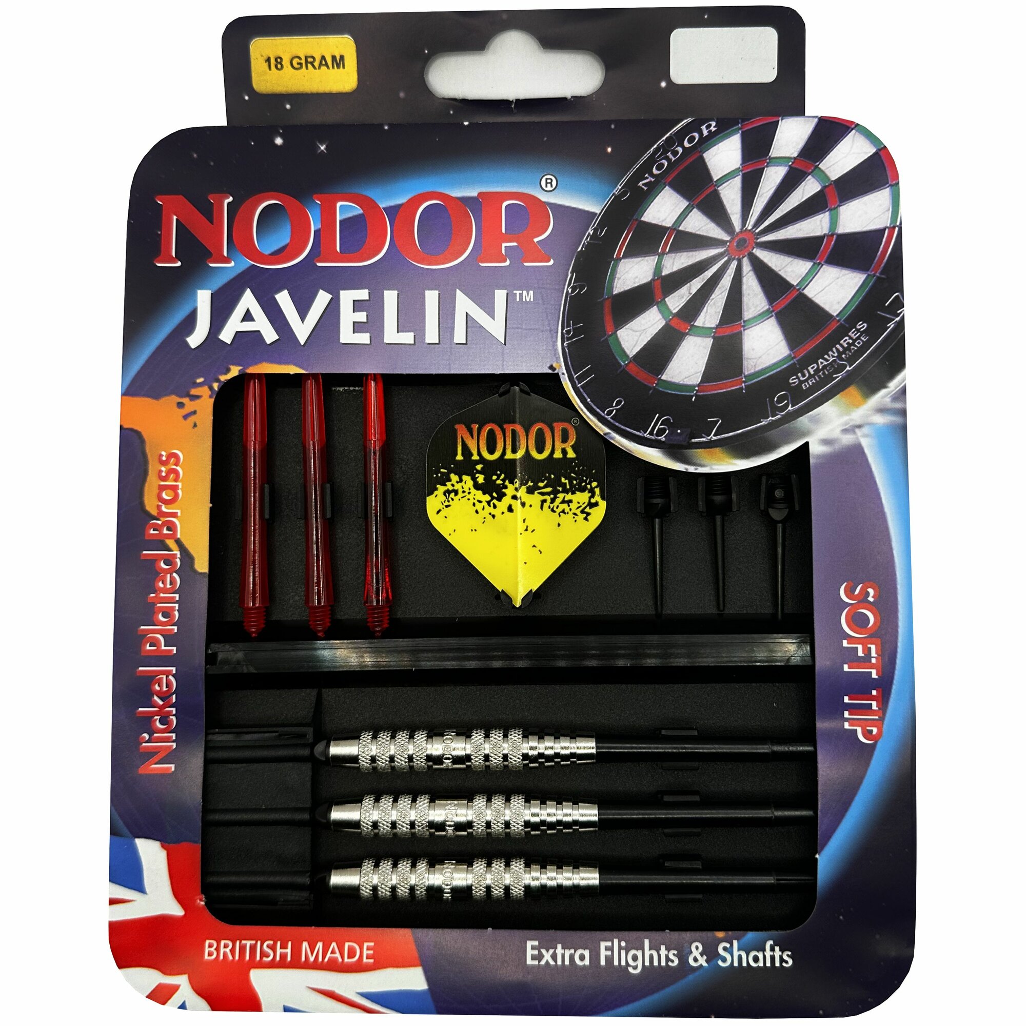 (SOFTIP) Дротики 18гр с пластиковыми иглами для Электронного Дартс Nodor Javelin Nickel Brass