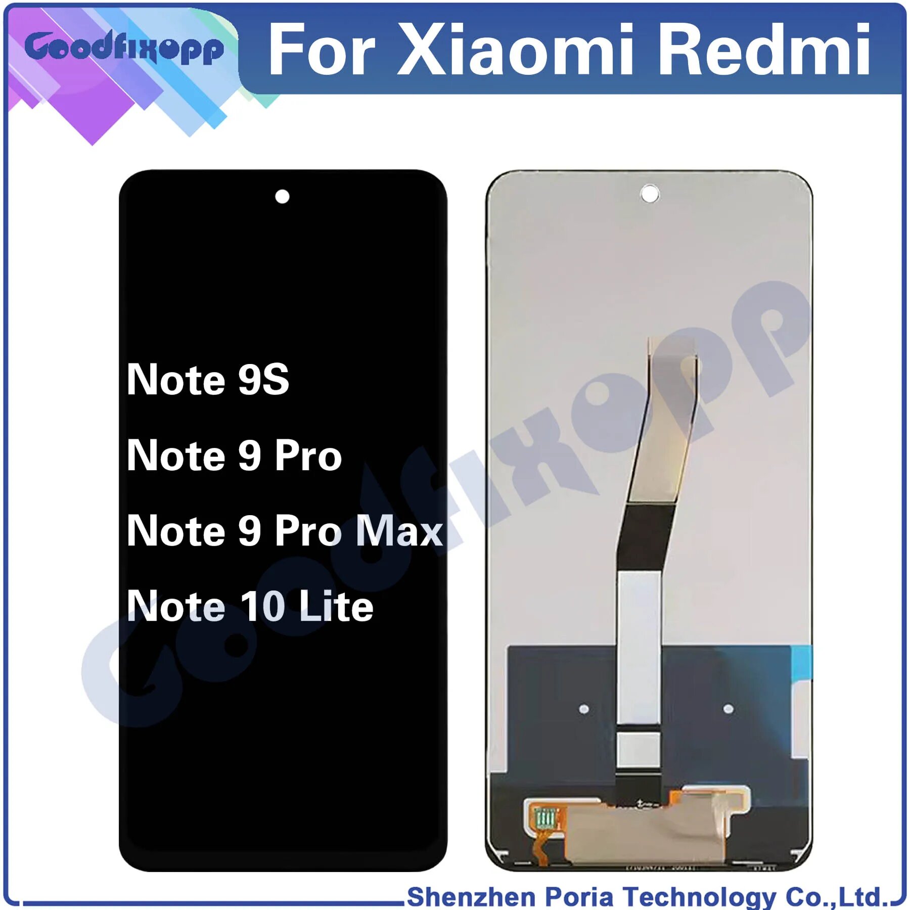 ЖК-дисплей для Xiaomi Redmi Note 9S / Note 9 Pro Max / Note 10 Lite, сенсорный экран с Note 9S