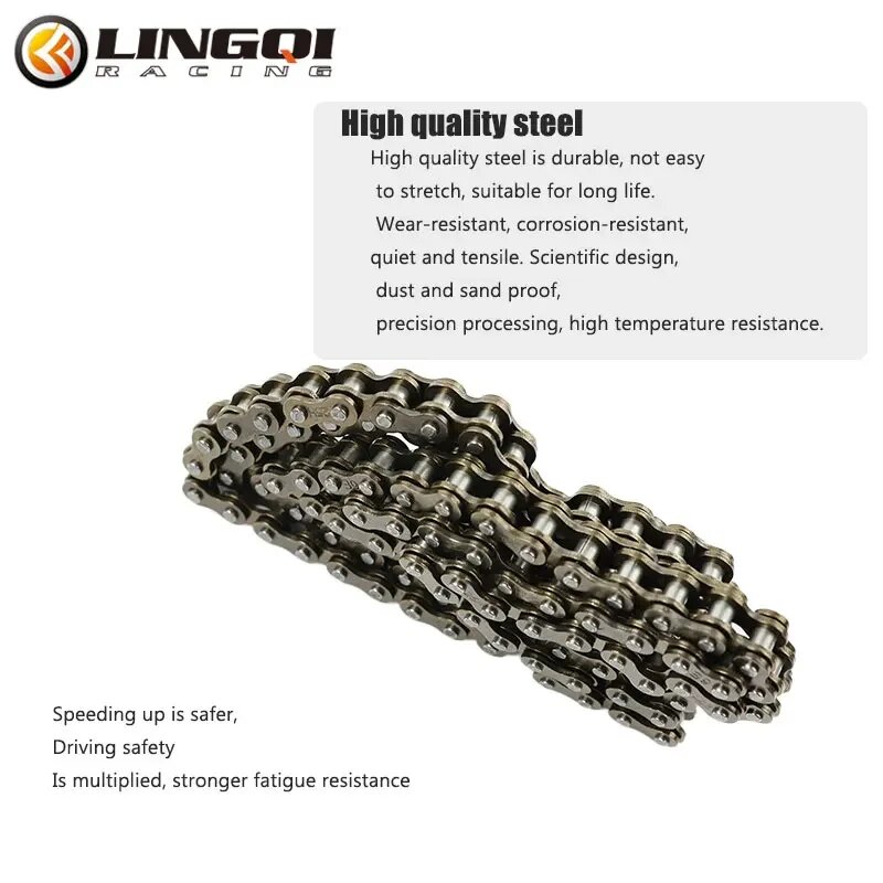 LINGQI 25H цепи для скутера, строительная цепь 94 96 98 120 124 138 168L для питбайка, мини-мотоцикла, электроника — фото 1