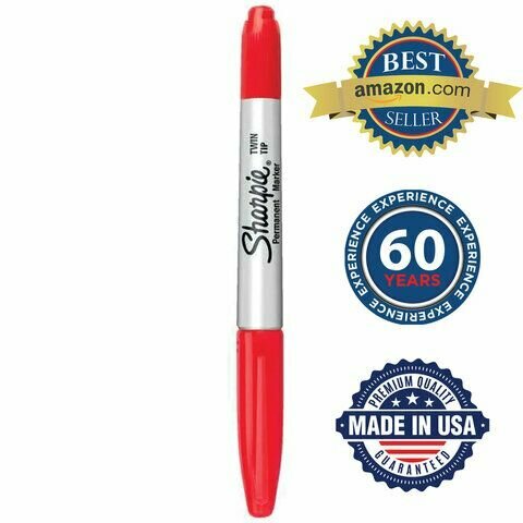 Маркер перманентный двусторонний SHARPIE (США) красный, "Twin Tip", наконечники 0,9/0,5 мм, S0811110