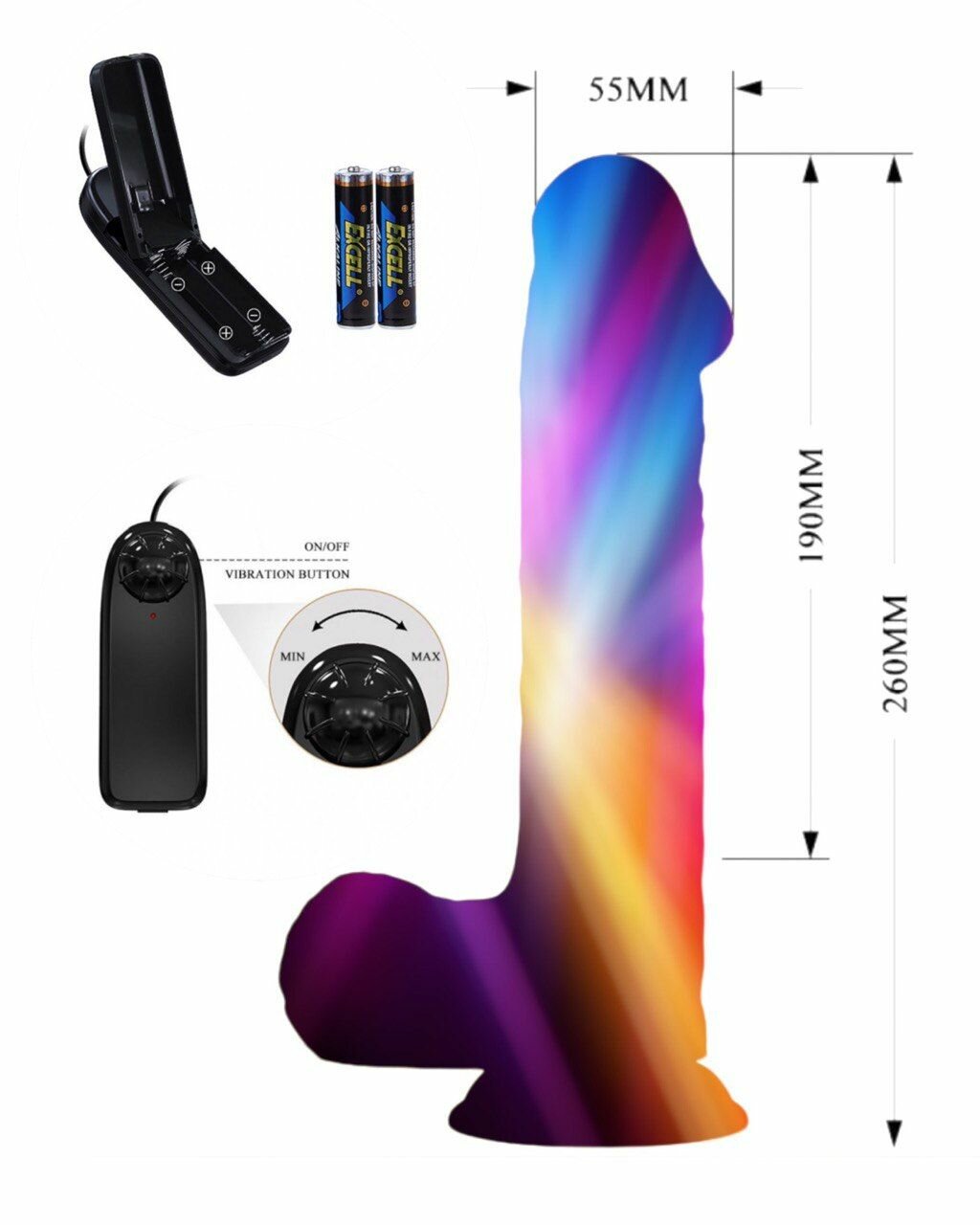 Фаллоимитатор-реалистик на присоске с вибрацией