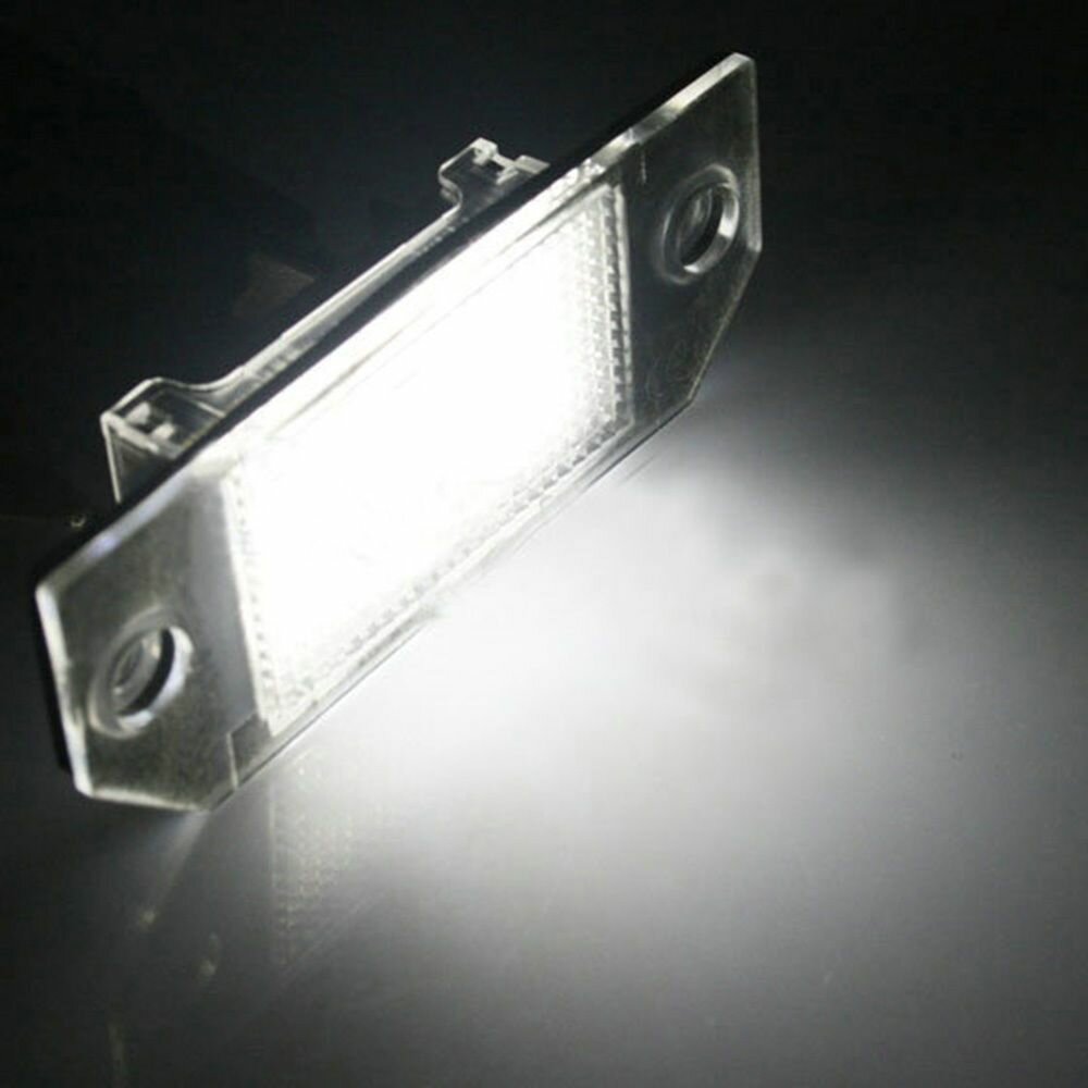 2 LED лампы подсветки номера 12V, белый свет, замена для Ford Focus, C-MAX MK2