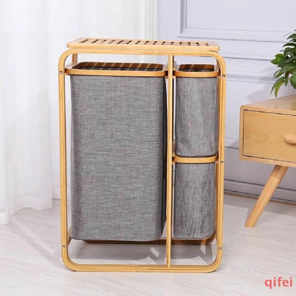 Корзина для белья из бамбука LevelDesk KB xmy