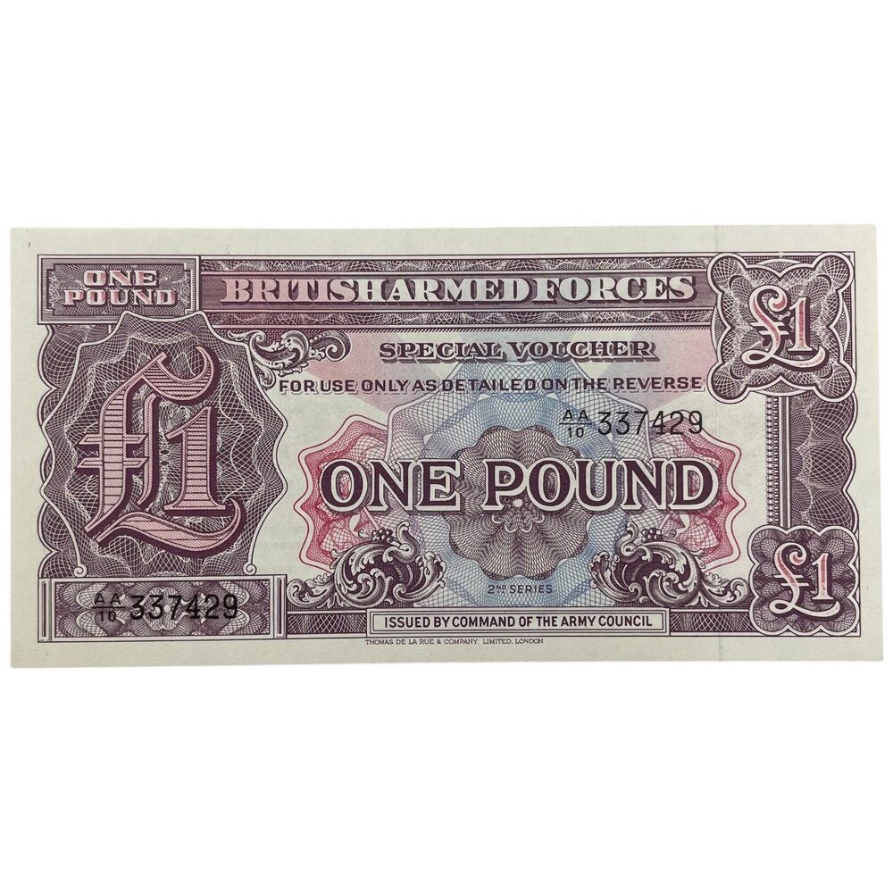Великобритания, ваучер британских вооружённых сил на 1 фунт 1948 г. (Серия AA-10)