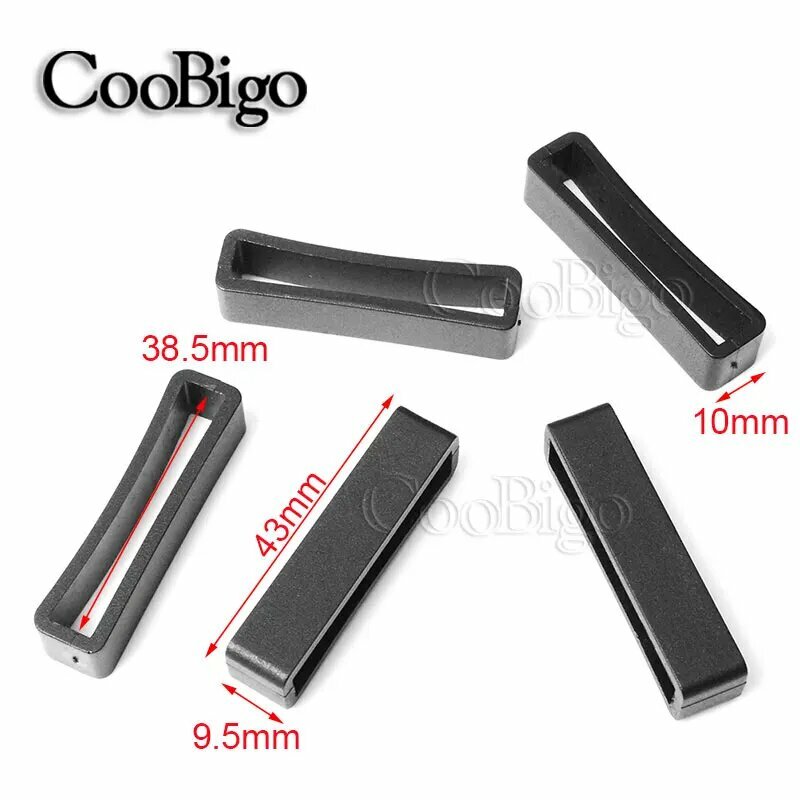 Пластиковые петли для ремня CooBigo, черные, 10 шт. Черный, Webbing 38.5mm