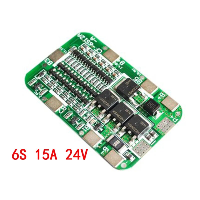 6S 15A 24V BMS плата для литий-ионных аккумуляторов