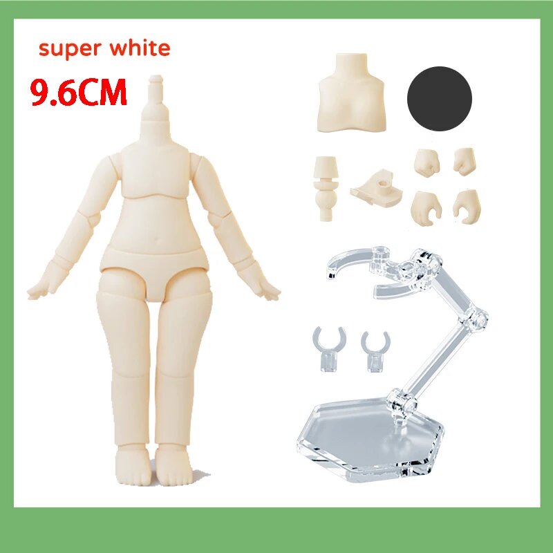 Кукольный шарнирный корпус YMY 2 поколения для кукол Ob11 Белый, Super White A