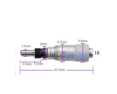 Микрометр ETOPOO 0-6,5 мм, Round head B