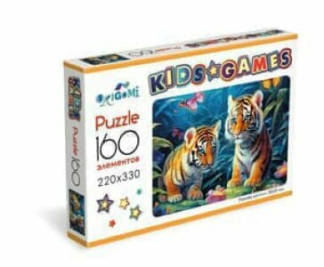 Пазлы 160 деталей. Kids Games. Тигрята 08558, (ООО "Оригами")