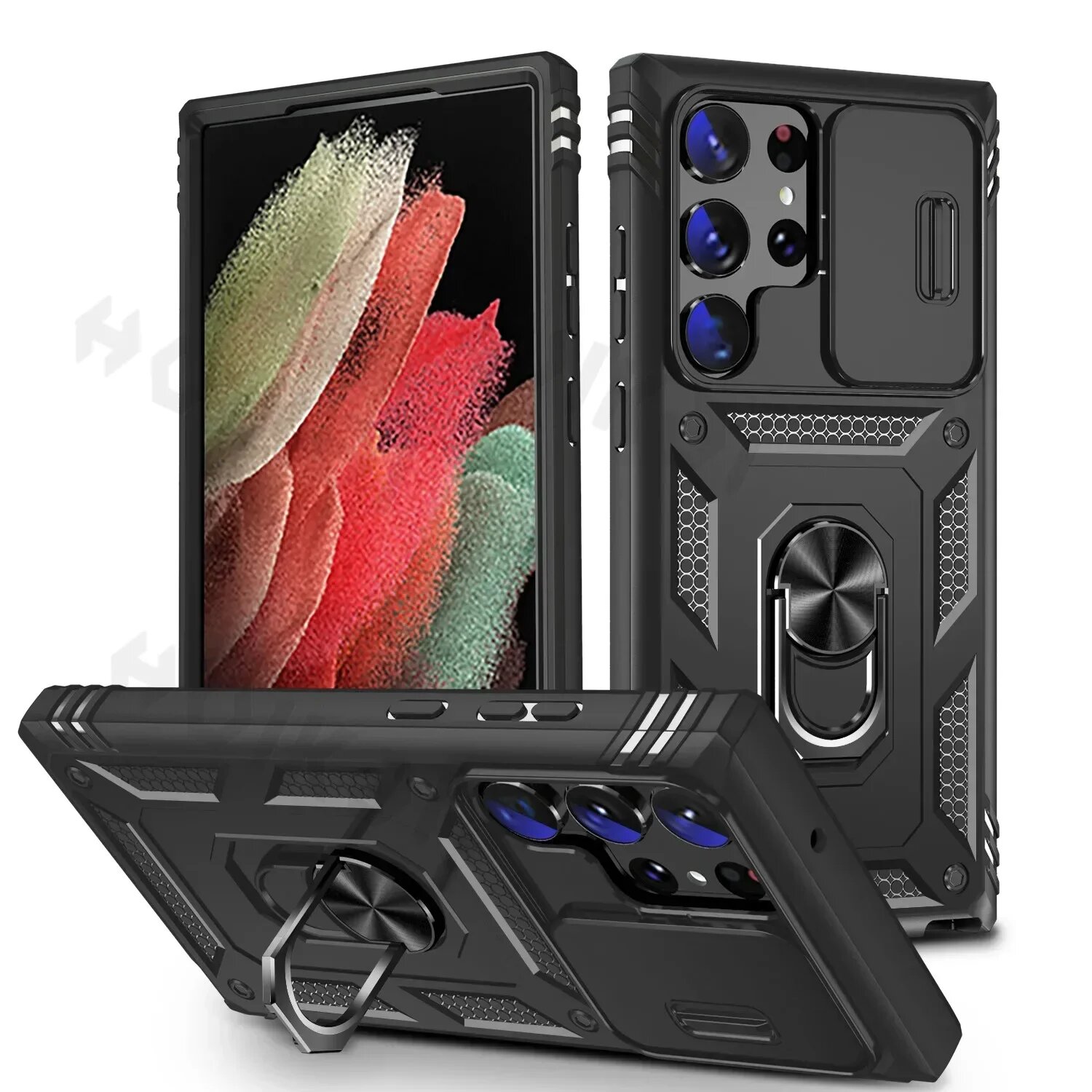 Чехол слайд-объектив для камеры Samsung Galaxy S25 Ultra S24 Ultra S24 FE S23 FE A55 A16 A15 A54 A52 A35, прочный защитный чехол