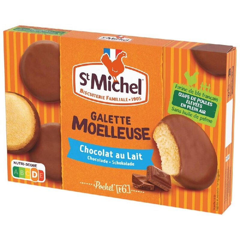 Пирожные StMICHEL [052113] бисквитные покрытые молочным шоколадом 180г