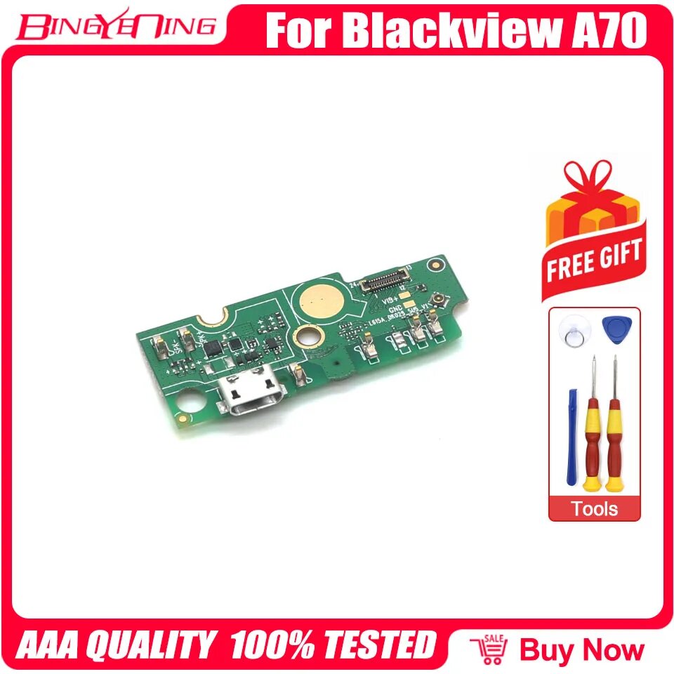 100% новая оригинальная USB-плата, порт зарядки, USB-разъем с микрофоном для Blackview A70, запасные части для ремонта, аксессуары