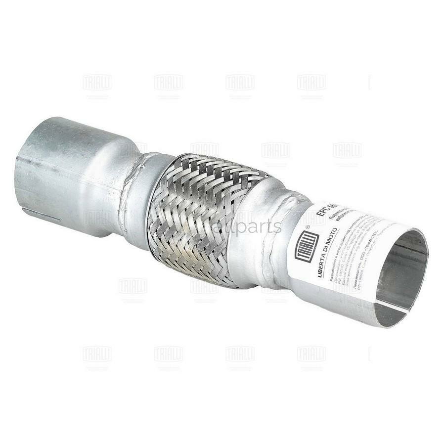 TRIALLI EPC5560-50100 Переходник 55/60 L=250 под хомут с виброкомпенсатором 55х100 нержавеющая алюминизированная сталь