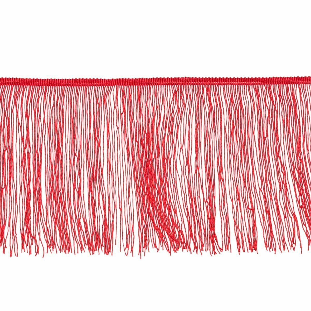 Бахрома для шитья, рукоделия, текстиля, одежды, 20 см*9,14 м, красная, Айрис