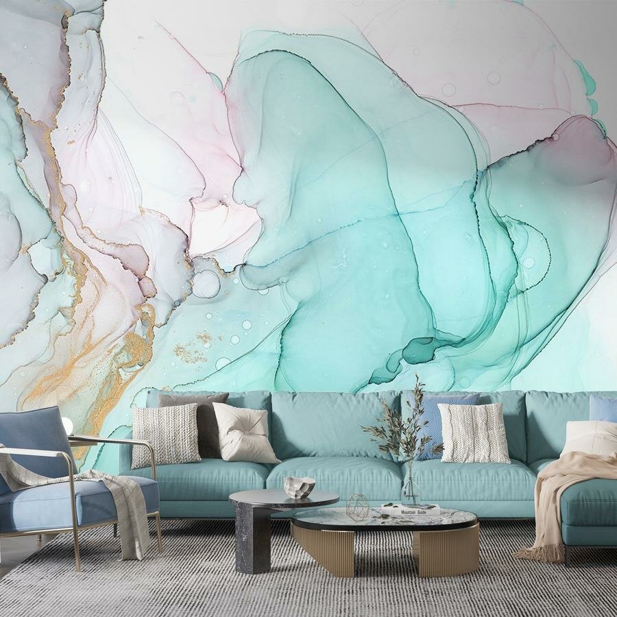 Фотообои Fluid 02 9-1905-S-Флок 270 x 200 см (ВхШ) Бесшовные, флизелиновые, влагостойкие обои MasterFresok