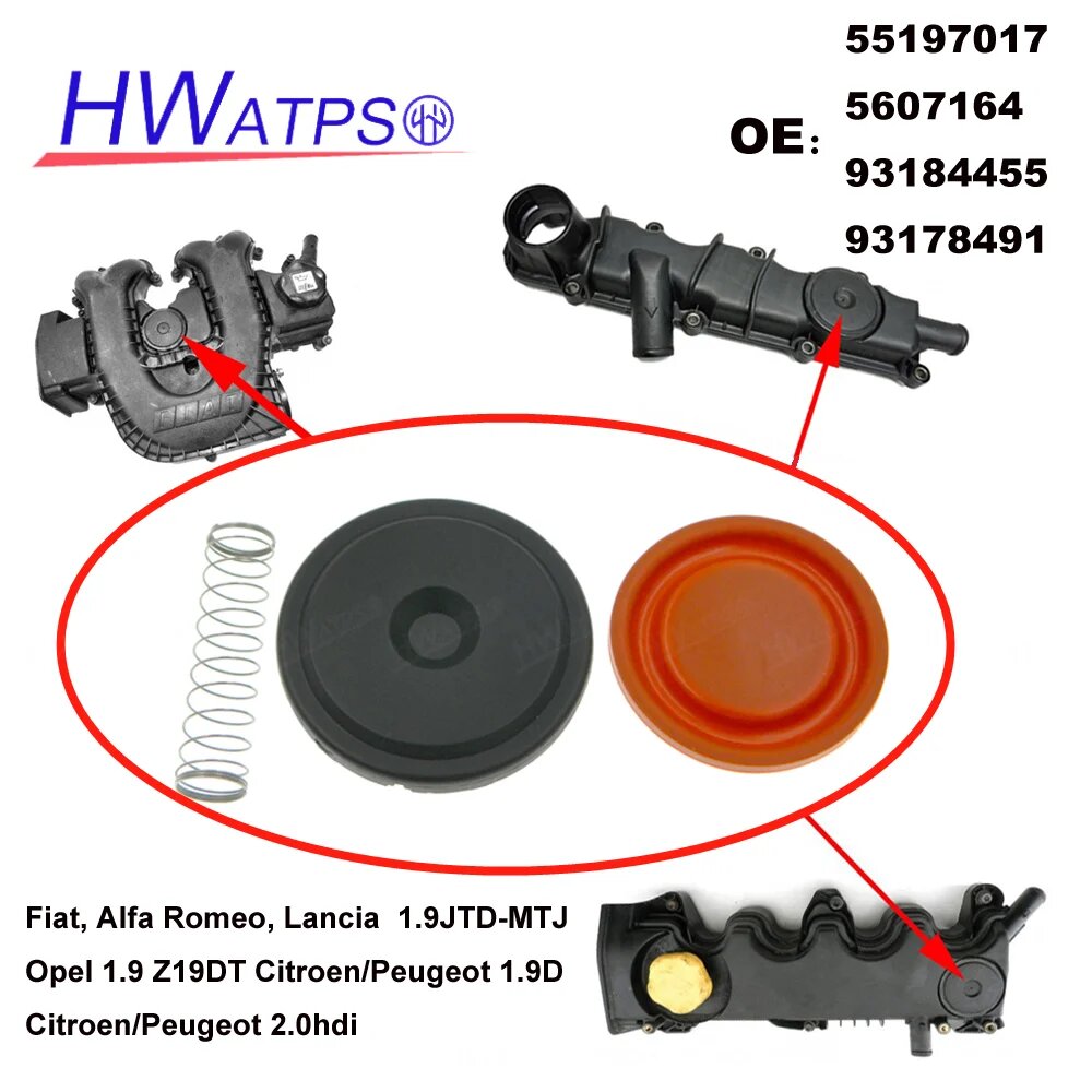 Для Fiat Doblo Alfa 159 Romeo Lancia Opel Astra-H Signum Citroen Peugeot Ремкомплект крышки клапана PCV 5607164 93184455 93178491