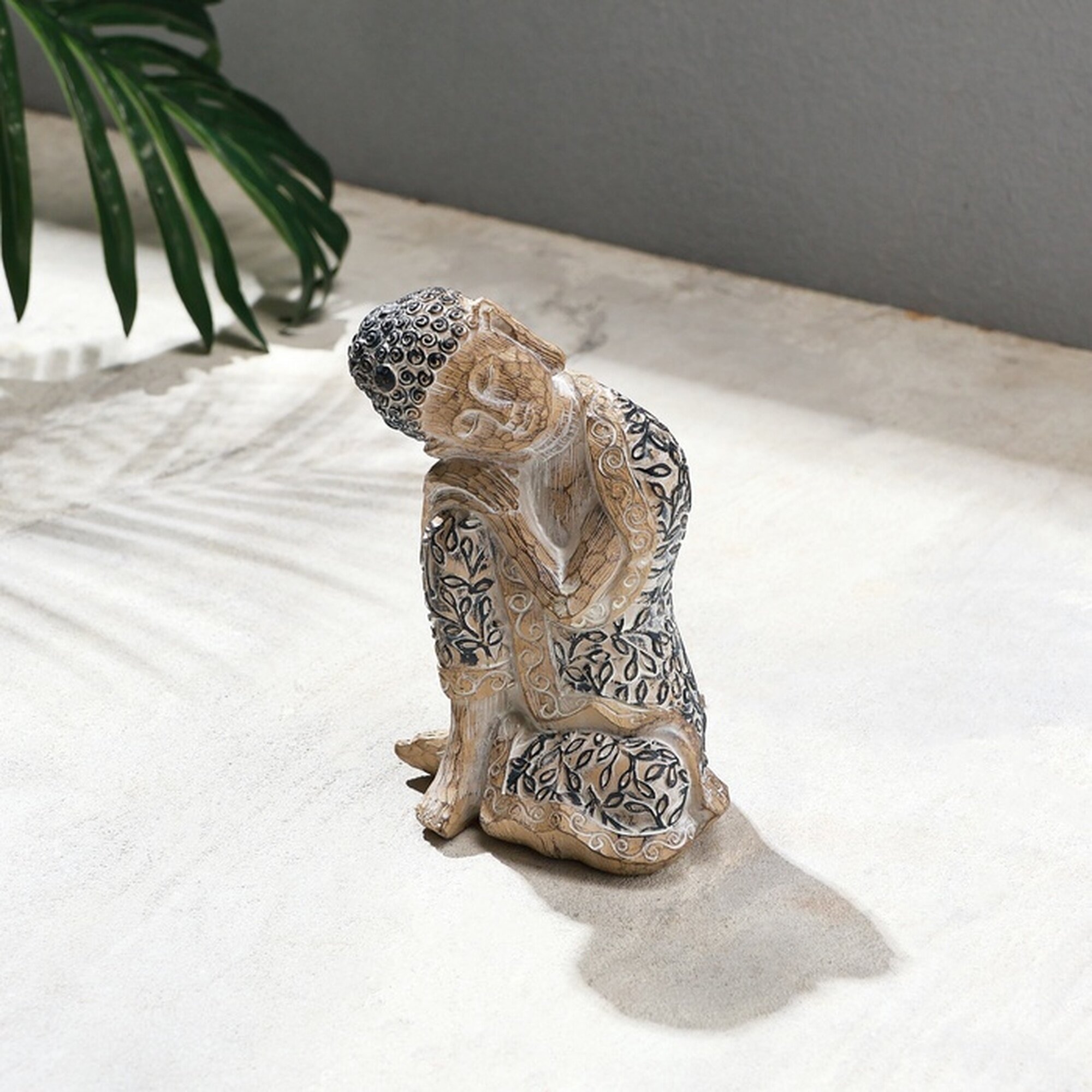 Фигурка TAKE IT EASY "Будда", полистоун, бежевая, 9,5×8×14,5 см