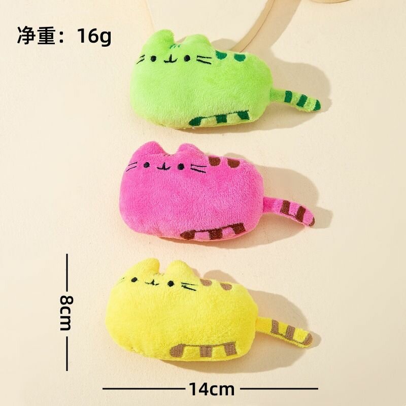 Новая плюшевая игрушка в виде мультяшного котенка со встроенным звуком BB, для самостоятельного развлечения домашних кошек