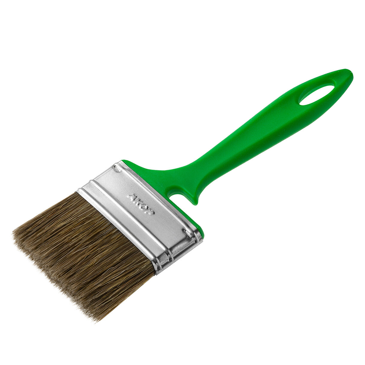 Кисть плоская для дерева Акор Эксперт, смешанная щетина, пластиковая ручка, 70 x 12 мм