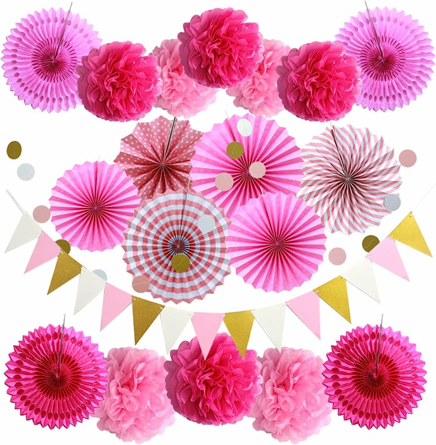 Воздушные шары из бумаги, набор в 20 штук, вентиляторы из бумаги, подвесные вентиляторы, вентиляторы для DIY, ручная работа из бумаги для украшения свадьбы, дня рождения, рождества, вечеринки, подвесные бумажные цветы-вентиляторы, материал: