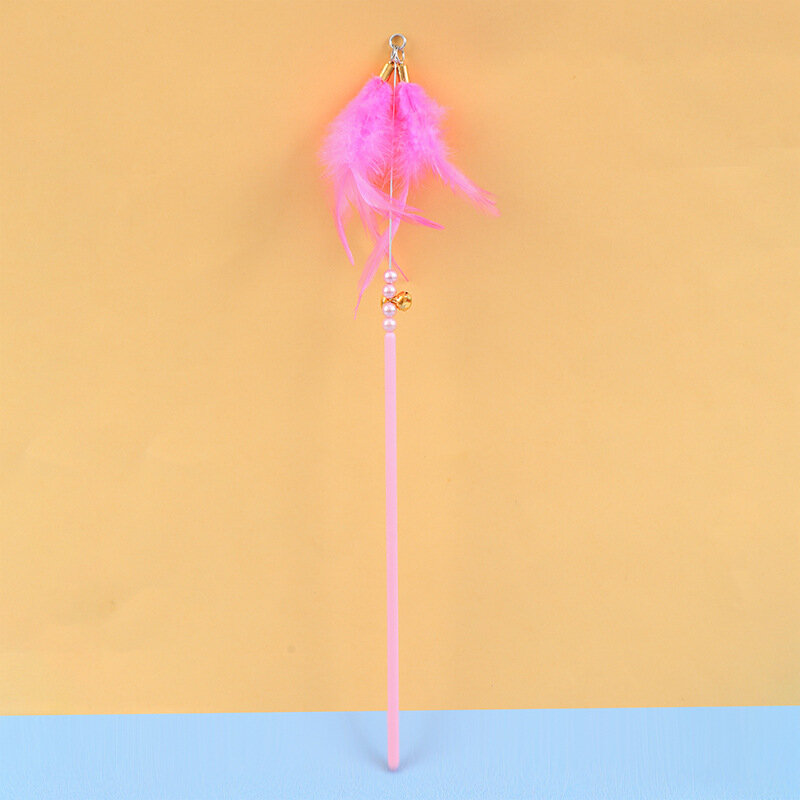 Прямые поставки с фабрики милый питомец кошка игрушка перо Сказочный волшебный кот палка чистая Red Cat Интерактивная