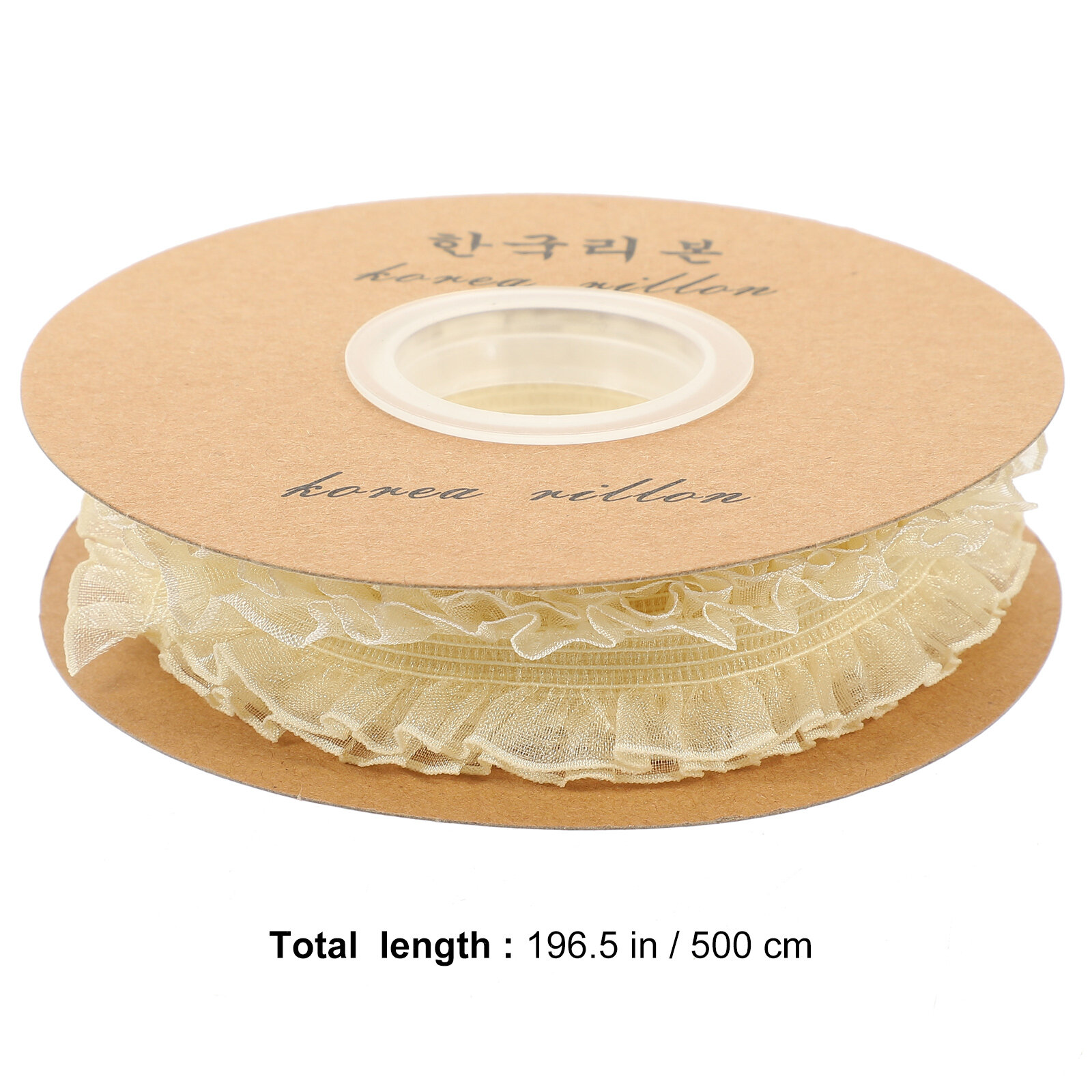 Элегантное Кружево Для Украшения Одежды Light Yellow 500X2 5Cm