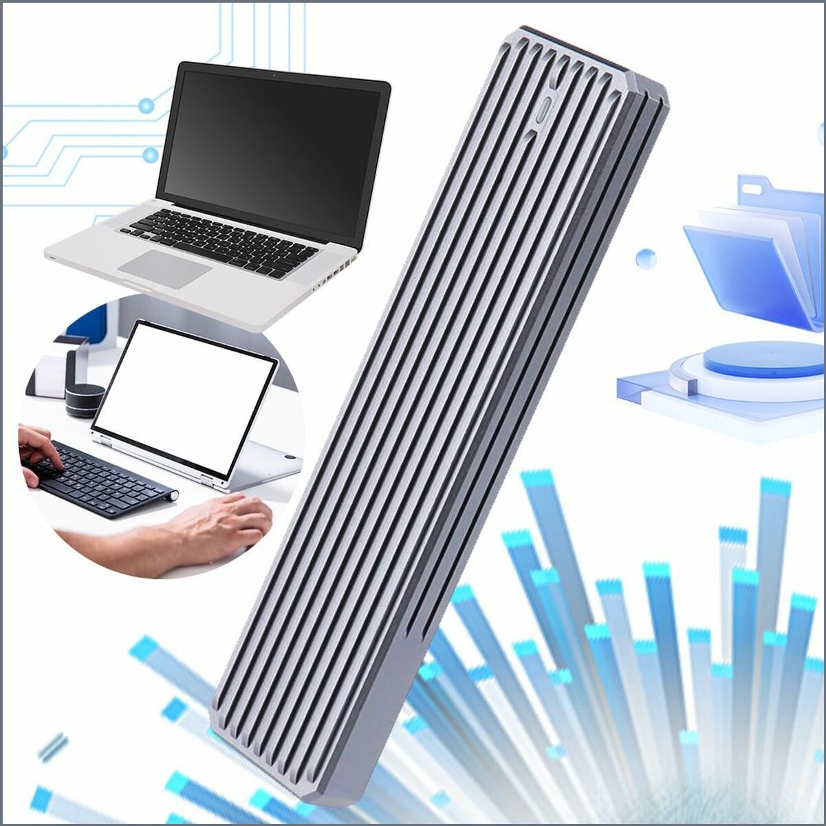 Портативный SSD-накопитель M.2 NGFF/SATA 1000 М /с для 2230/2242/2260/2280 22110