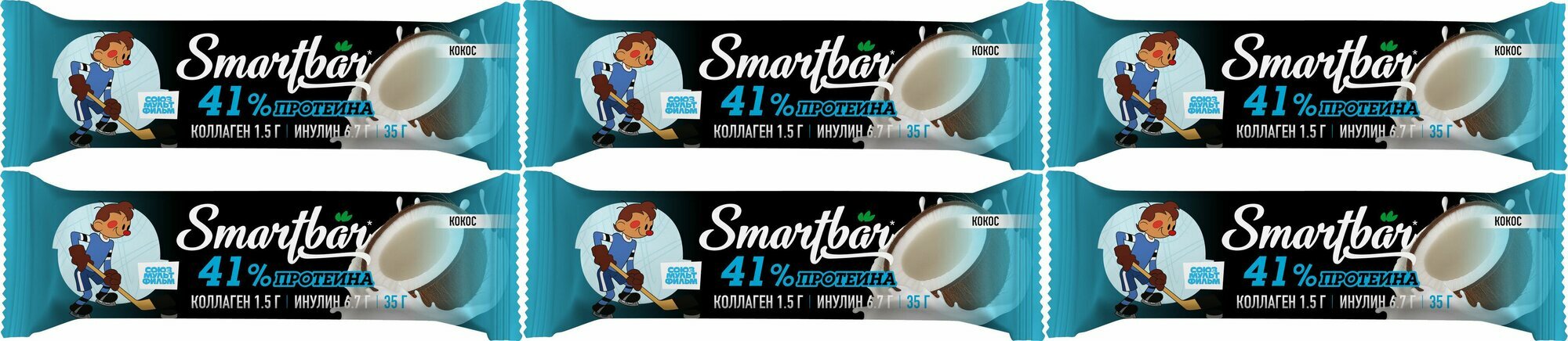 Smartbar Батончик протеиновый Pro Кокос, 35г, 6 шт