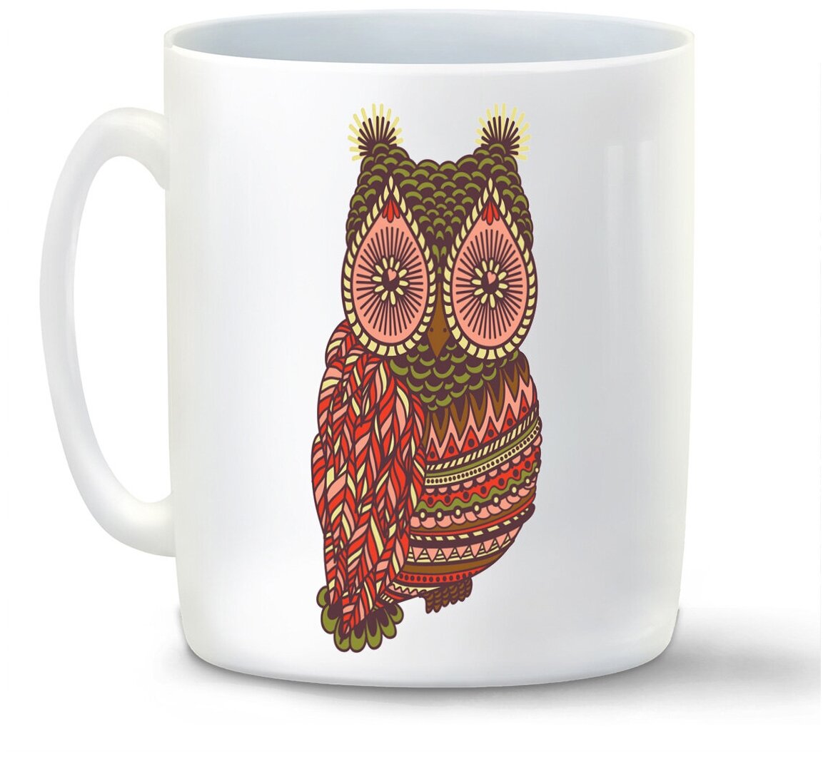 Кружка белая CoolPodarok Сова