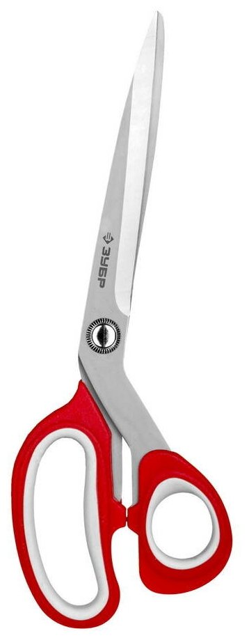 Хозяйственные ножницы ЗУБР 200 мм изогнутые с режущей кромкой 80 мм и двухкомпонентными ручками