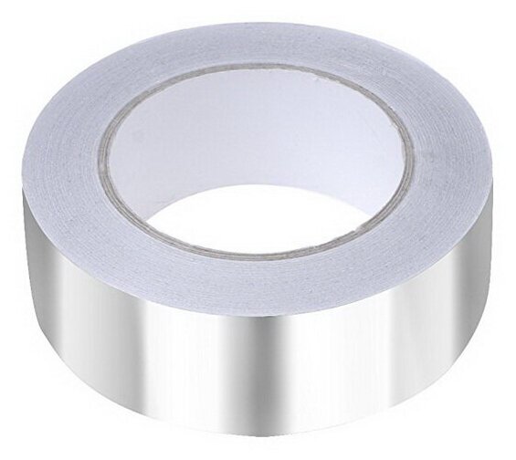 Скотч фольга для бани ламс термостойкая (алюминиевая лента 5 см х 50 м, до +150 С)