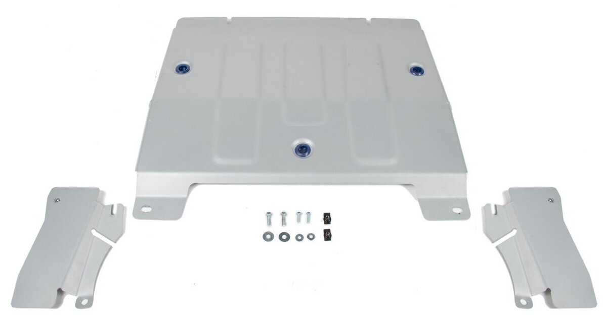 Защита картера Rival (часть 2) для Audi A8 D5 17- (уст. совм. с 333.0345.1), алюминий 4 мм, с крепежом, 3 ч, 333.0346.1