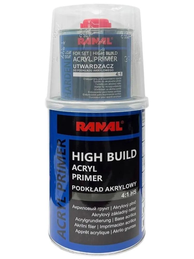 Грунт акриловый Ranal HIGH BUILD 4+1 HS (0,8+0,2л) черный
