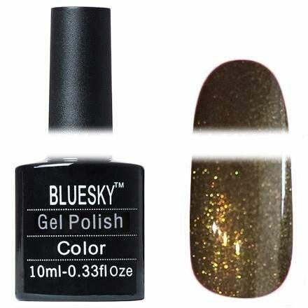 Bluesky Golografic Гель лак G23 черненное золото