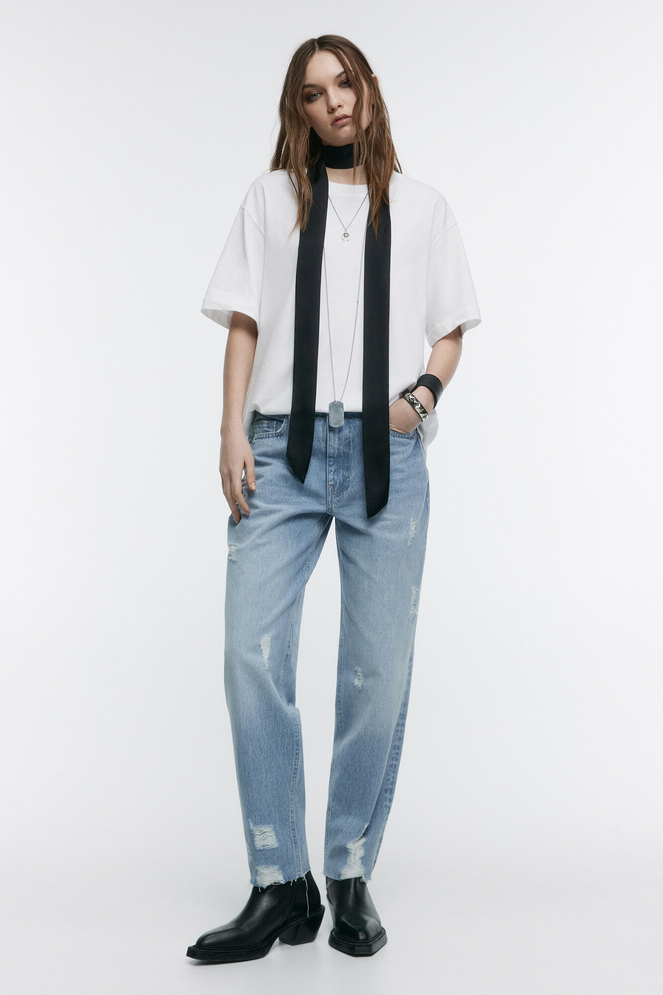 Джинсы мом Rock 