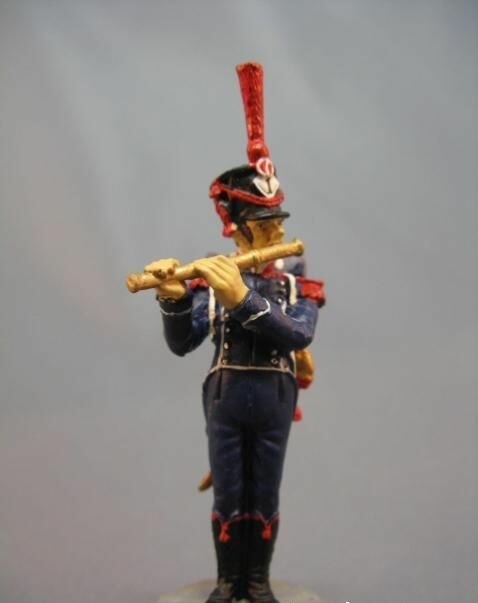 Оловянный солдатик 54мм, Флейтист егерской роты полка легкой пехоты в парадной форме,1815г.