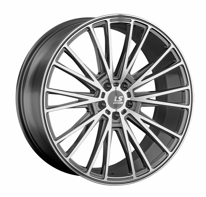 Колесный диск LS Flow Forming LS RC60 21x9" PCD5x108 ET38,5 D63,4темно-серый глянцевый с полированными лучами