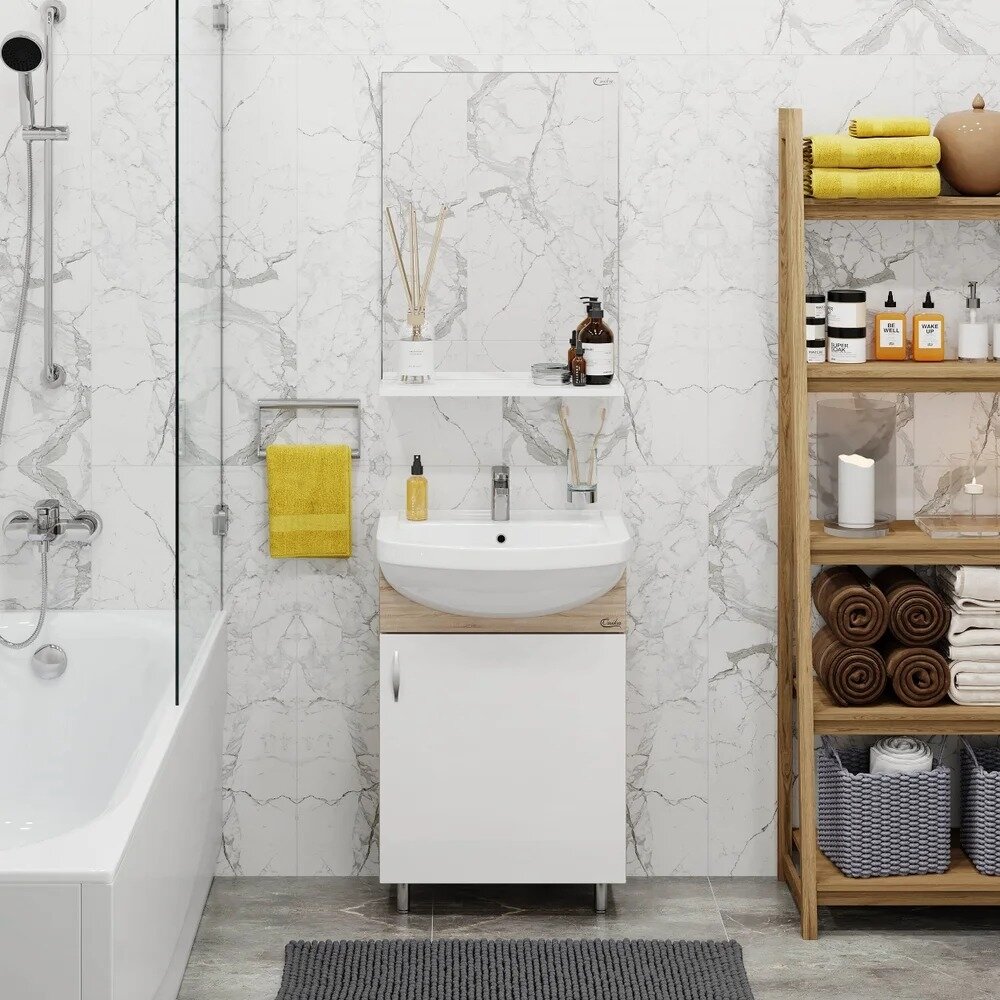 Мебель для ванной Onika Эко 52 дуб сонома, напольная